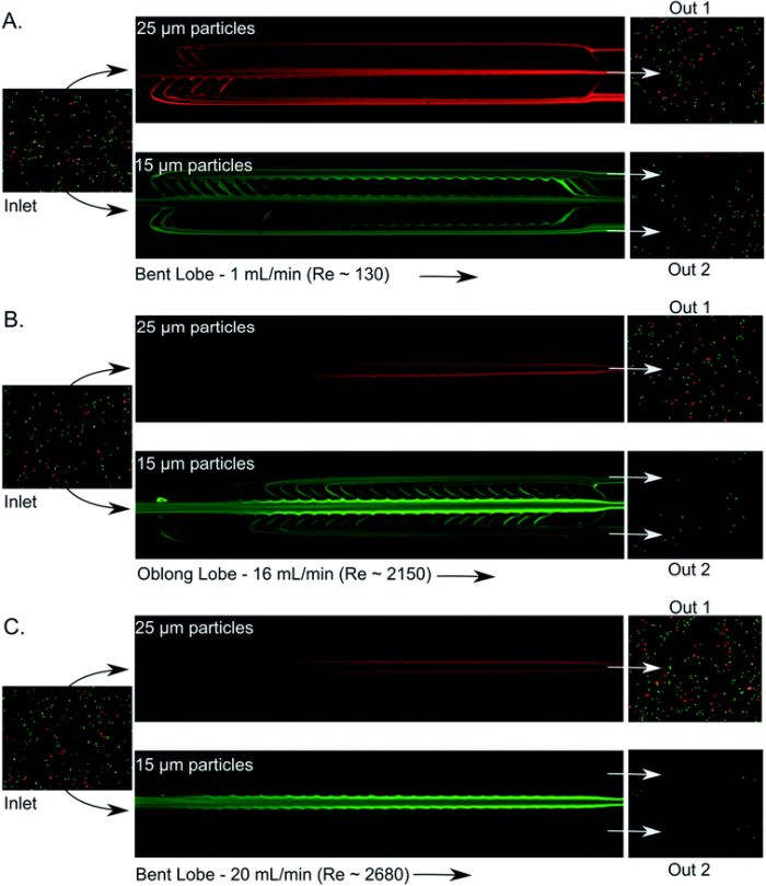 High Throughput Bioinspired Microfluidic for Particle Filtration